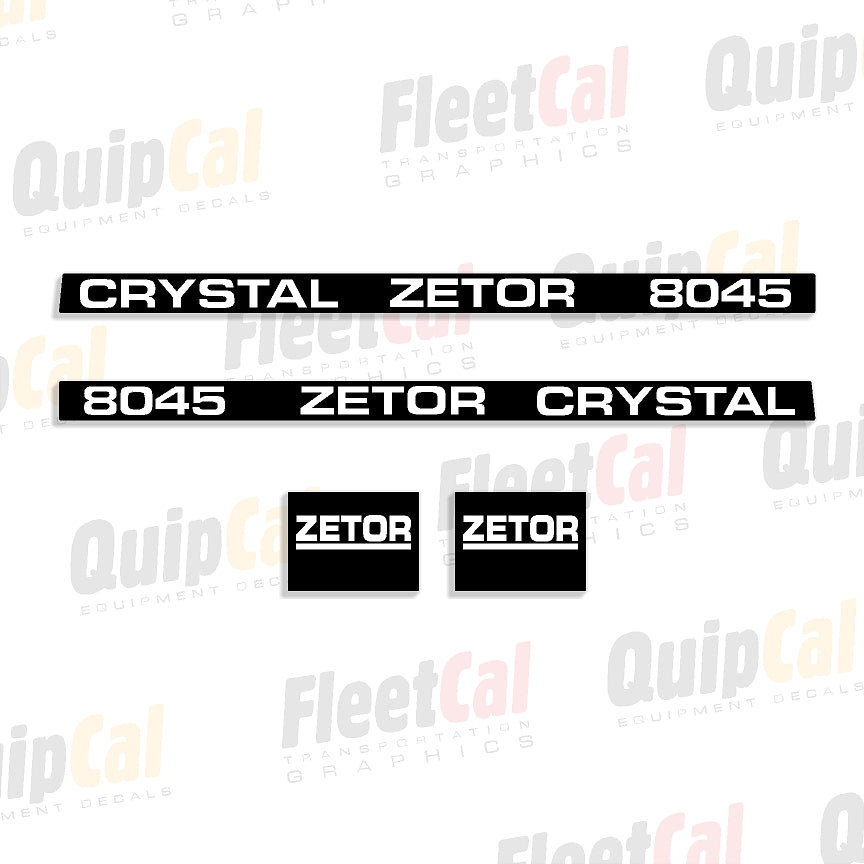 Zetor Crystal 8045 Tractor Hood Marking Decal Set – Truck and Equipment ...